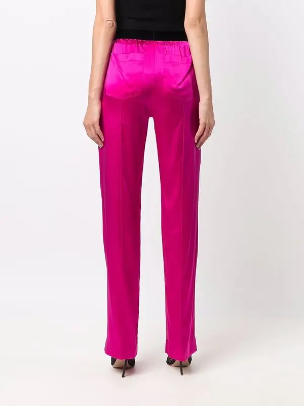 TOM FORD Straight-leg Trousers With Logo Patch