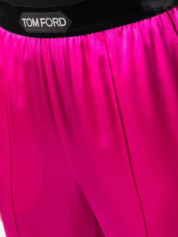 TOM FORD Straight-leg Trousers With Logo Patch