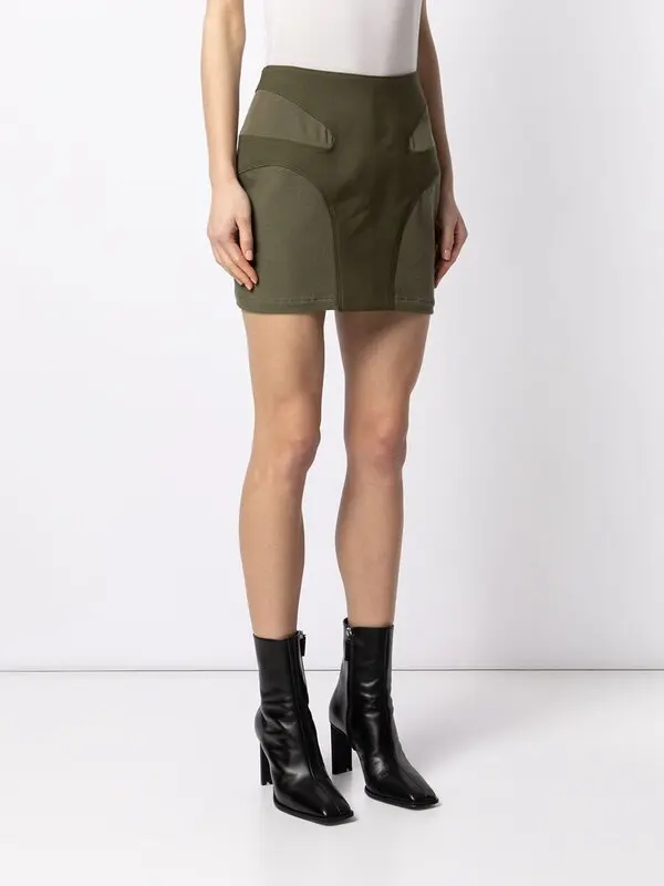 DION LEE Contour Stitch Mini Skirt