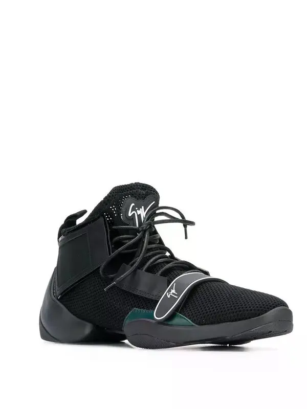 GIUSEPPE ZANOTTI Split Sole Logo Strap Sneakers