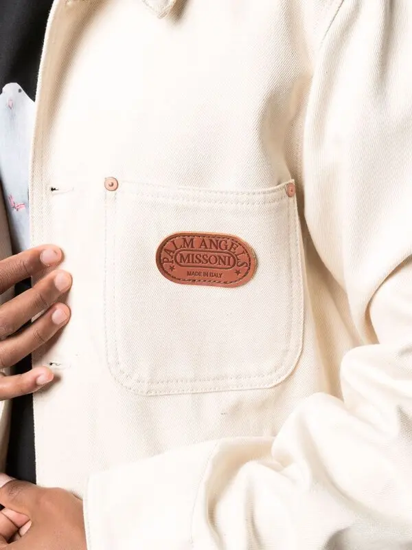 Palm Angels X Missoni Melting Logo Denim Chore Jacket