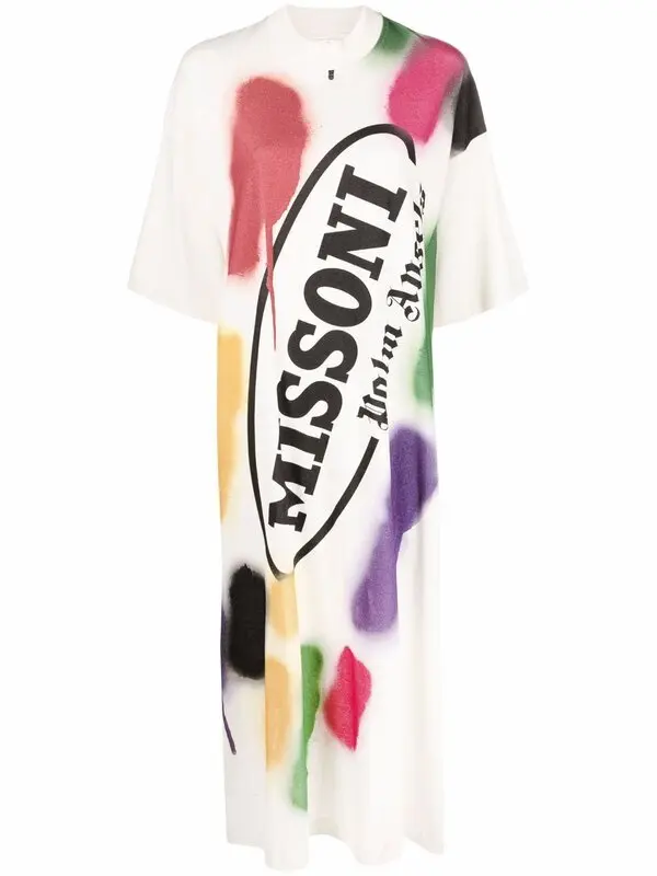 Palm Angels X Missoni Sport T-shirt Dress - White