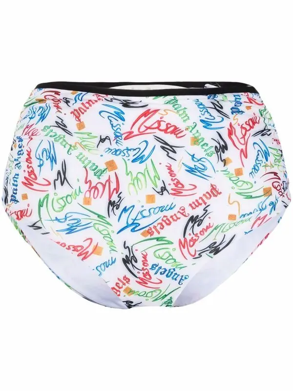 Palm Angels X Missoni Scribble-logo Bikini Bottoms