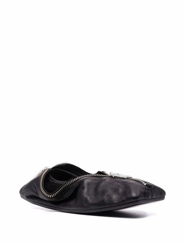 靴 MM6 Maison Margiela Pencil Case Shoes 40 Maison Margiela Pencil Case Ballerina Shoes In Black - 50% Off