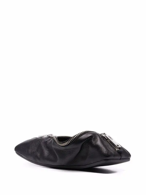 靴 MM6 Maison Margiela Pencil Case Shoes 40 Maison Margiela Pencil Case Ballerina Shoes In Black - 50% Off