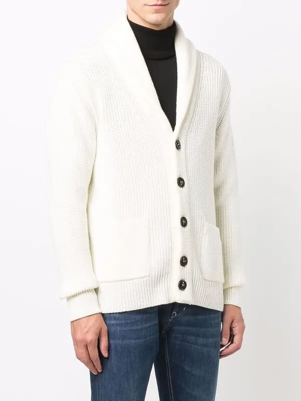 DRUMOHR Merino Cardigan - White