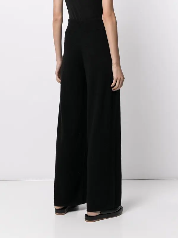 LISA YANG Wide-leg Cashmere Track Trousers - Black