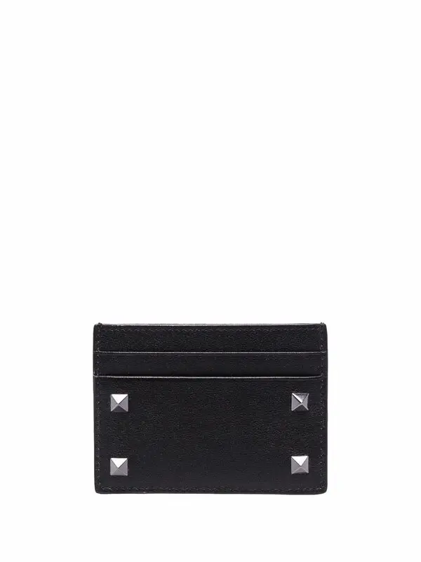 Valentino Garavani Rockstud Leather Cardholder - Black