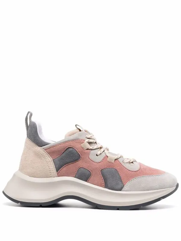 Hogan H585 Color-block Sneakers - Grey