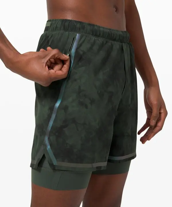 Lululemon Surge Lined Short 6" *bold Lines