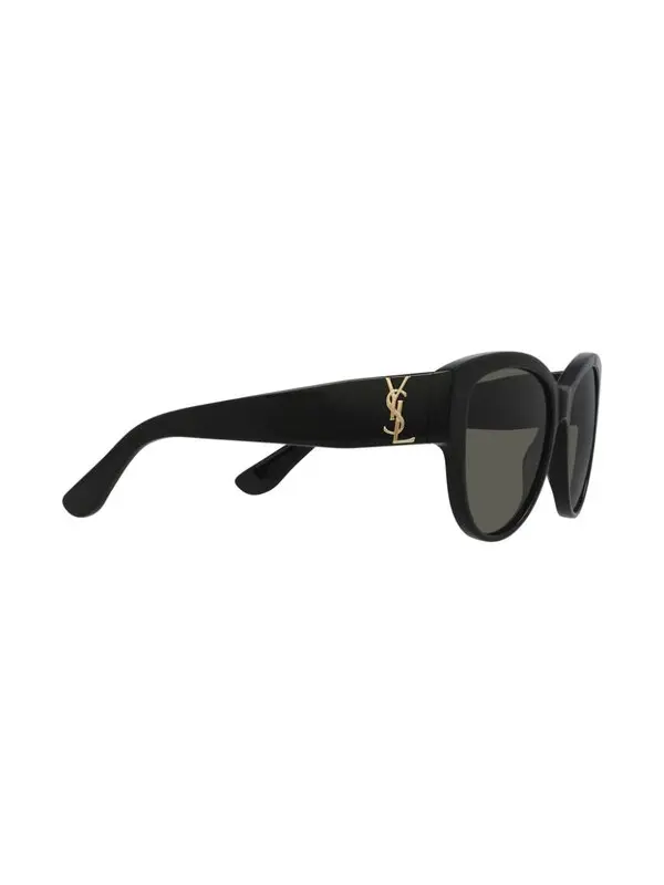 Saint Laurent Cassandre Logo Sunglasses - Black