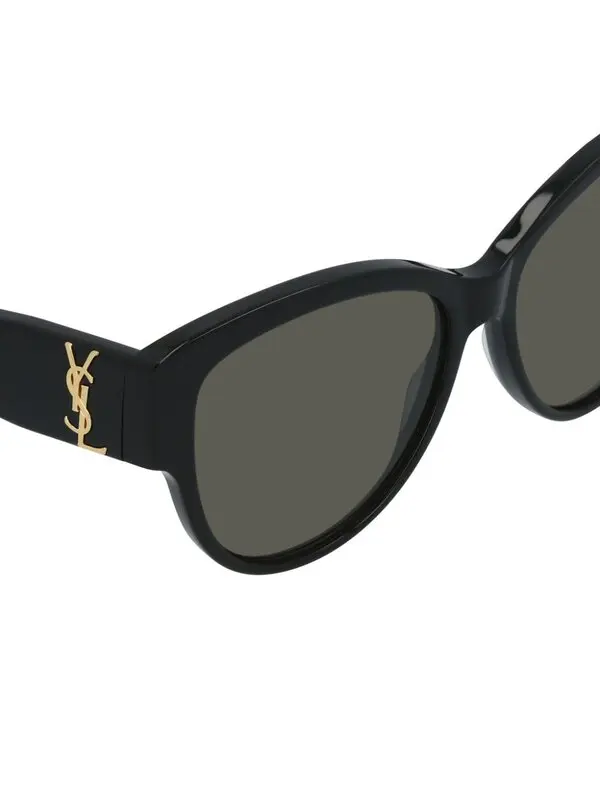 Saint Laurent Cassandre Logo Sunglasses - Black