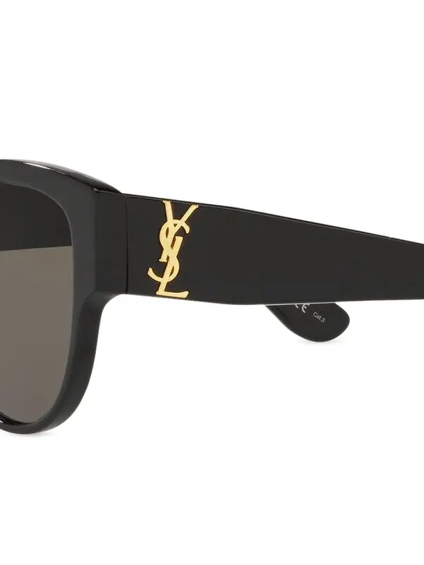 Saint Laurent Cassandre Logo Sunglasses - Grey