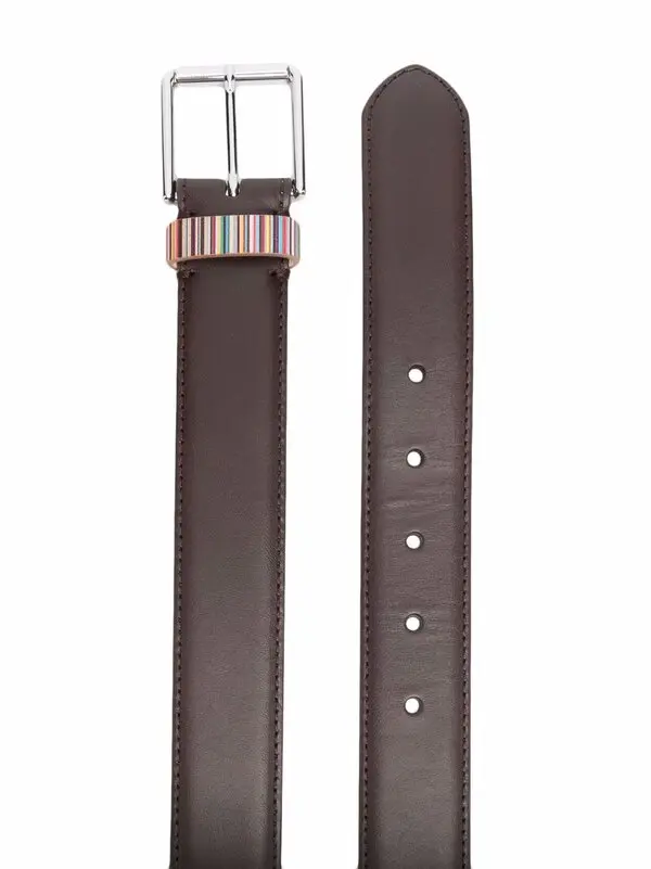 Paul Smith Contrast Stripe Leather Belt