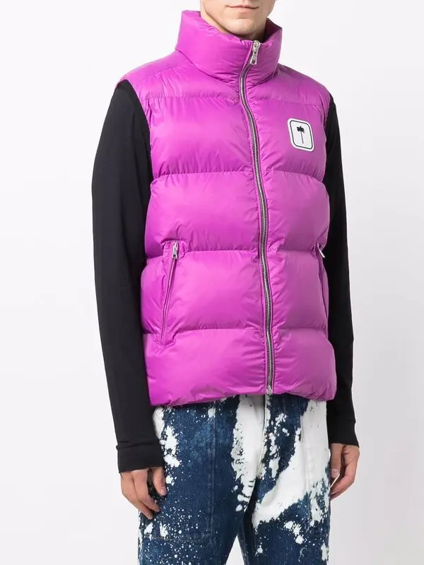 Palm Angels Logo-patch Padded Vest