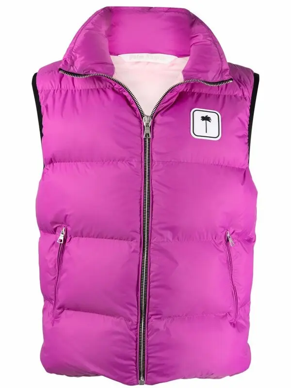 Palm Angels Logo-patch Padded Vest