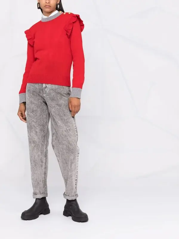 Philosophy Di Lorenzo Serafini Two-tone Ruffled Jumper