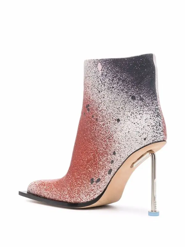 Off-White Paint Splatter Stiletto Boots