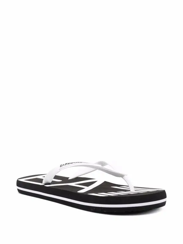 EA7 Logo-print Flat Flip Flops