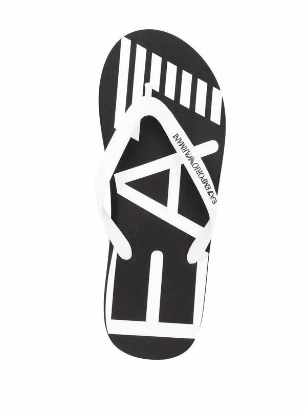 EA7 Logo-print Flat Flip Flops