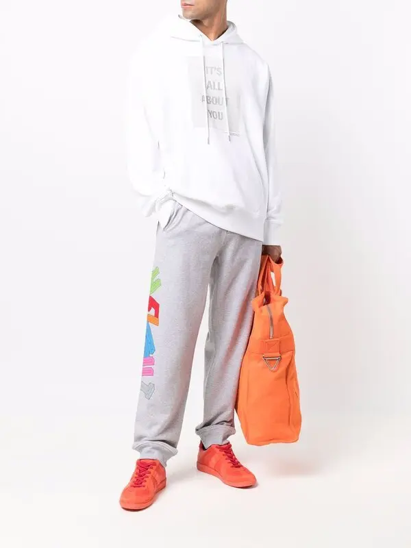 Helmut Lang 3d Logo Track Pants - Grey