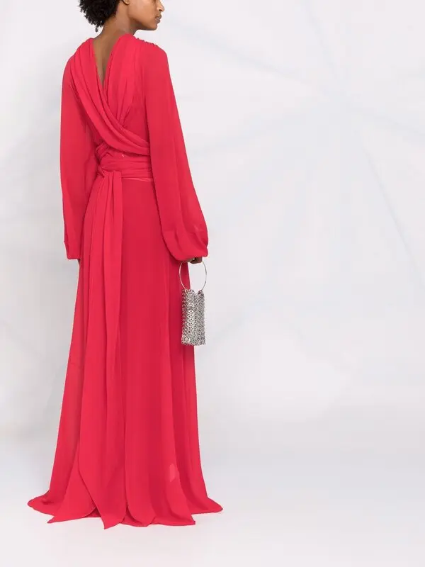 Maison Margiela Draped Long-Sleeve Evening Dress In Red - 39% Off |  Editorialist