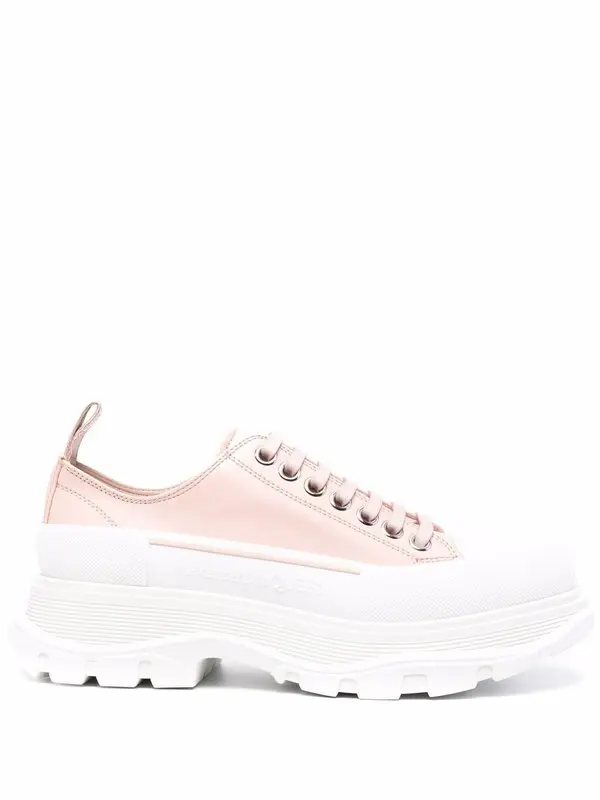 Alexander McQueen Tread Slick Lace-up Sneakers - Pink