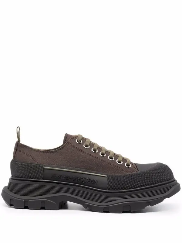 Alexander McQueen Tread Slick Lace-up Sneakers - Green