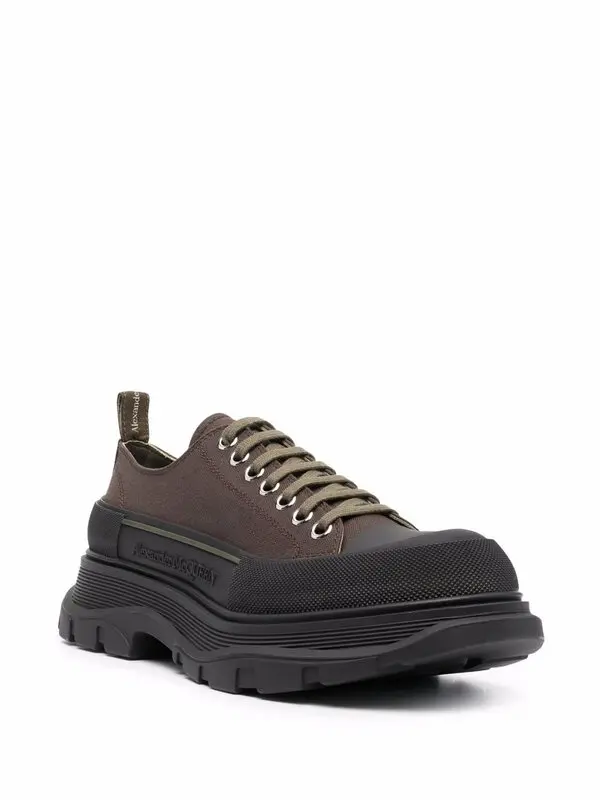 Alexander McQueen Tread Slick Lace-up Sneakers - Green