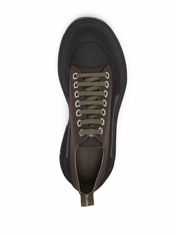 Alexander McQueen Tread Slick Lace-up Sneakers - Green