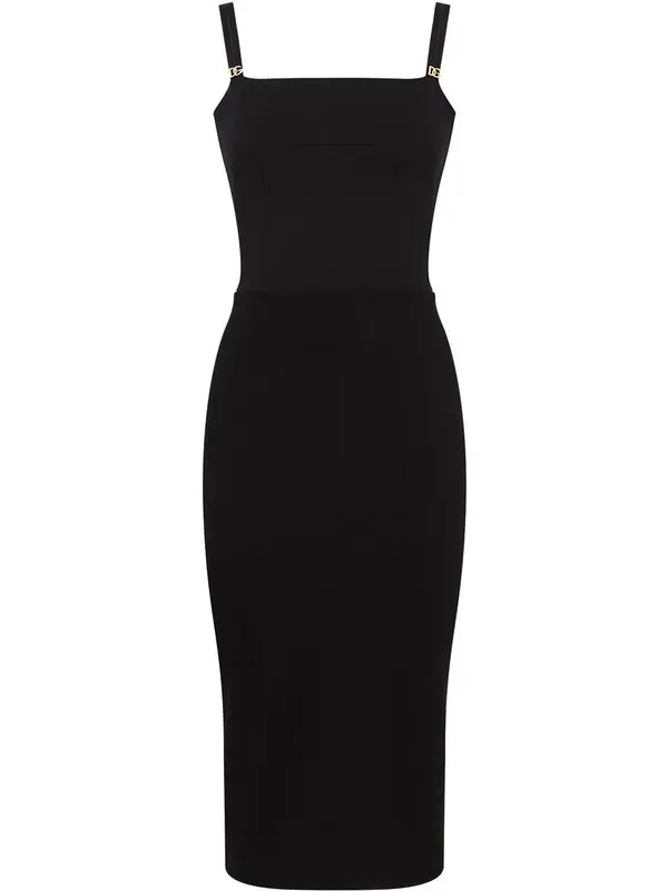 Dolce & Gabbana Logo-appliqué Sleeveless Midi Dress