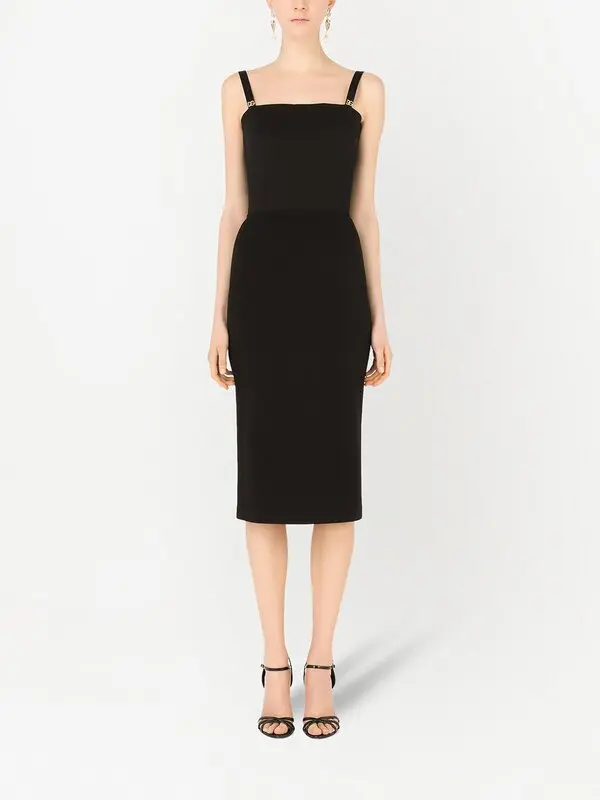 Dolce & Gabbana Logo-appliqué Sleeveless Midi Dress