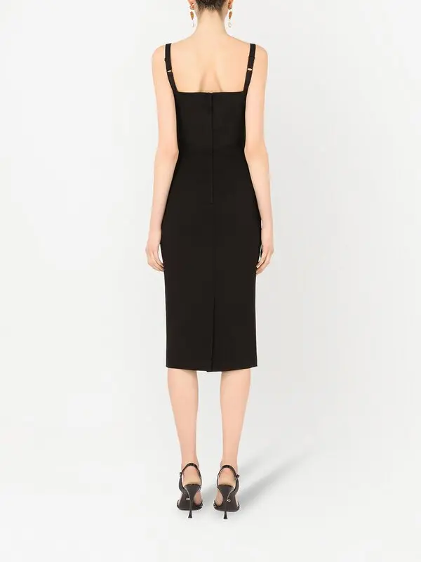 Dolce & Gabbana Logo-appliqué Sleeveless Midi Dress