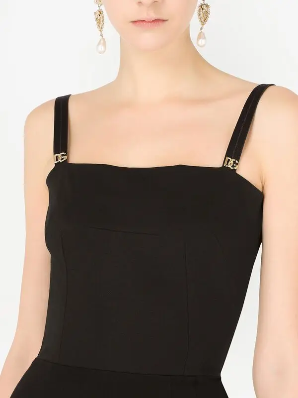 Dolce & Gabbana Logo-appliqué Sleeveless Midi Dress