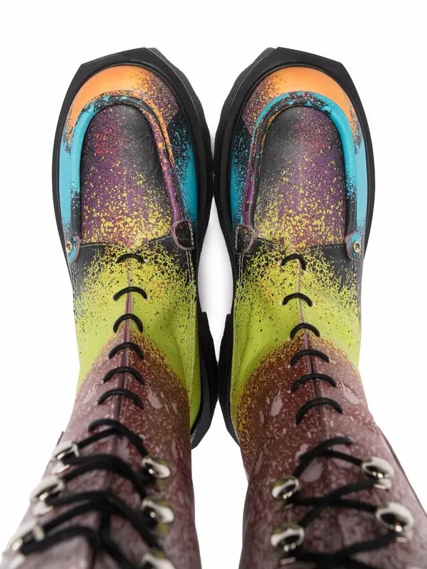 Off-White X Katsu Sponge Paint Splatter-effect Boots