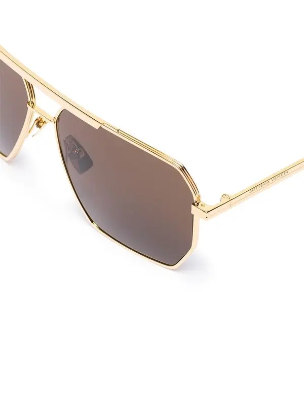 Bottega Veneta Double Bridge Pilot Frame Sunglasses Bottega Veneta Light Ribbon Double Bridge Unisex Aviators  main image 2