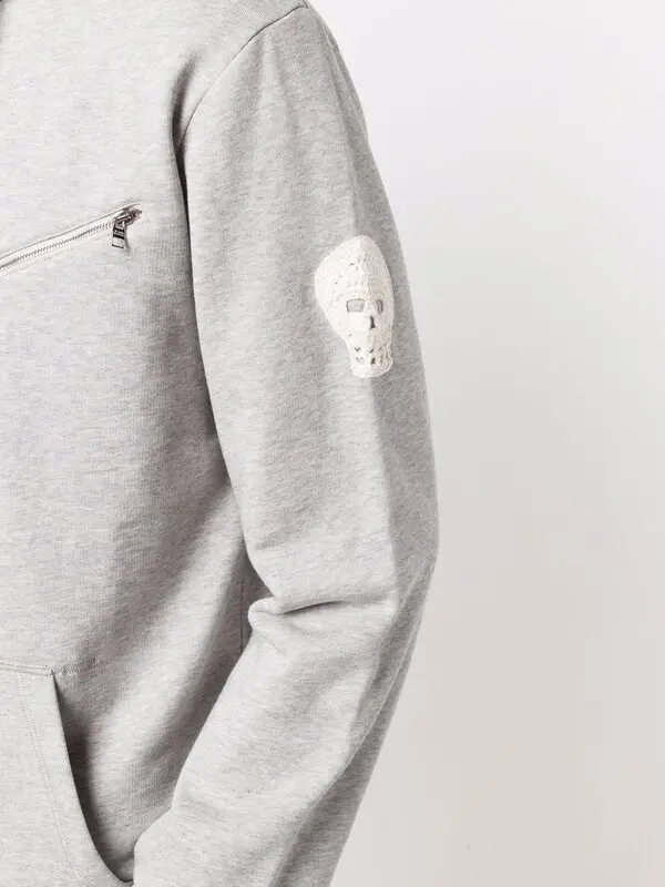 Alexander McQueen Skull-patch Zip-detail Hoodie