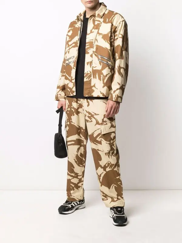 PARIA /FARZANEH Camouflage Print Cargo Trousers