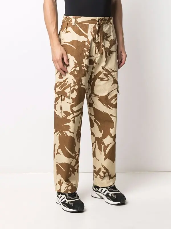 PARIA /FARZANEH Camouflage Print Cargo Trousers