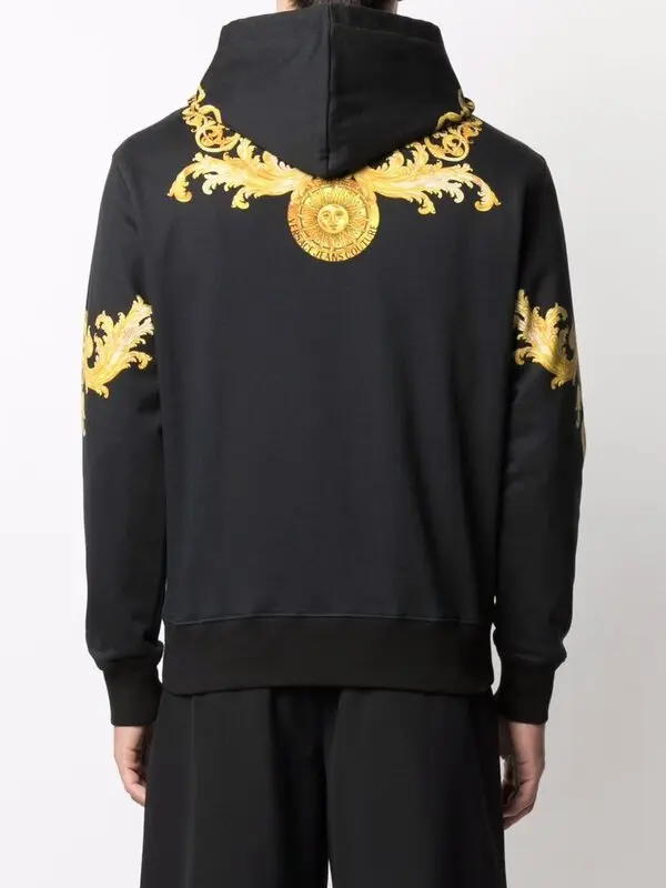 Versace Baroque-print Cotton Hoodie
