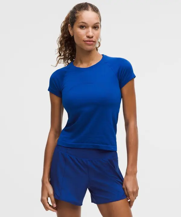 Lululemon Swiftly Tech Short-sleeve Shirt 2.0 - Clubhouse Blue/jet Stream