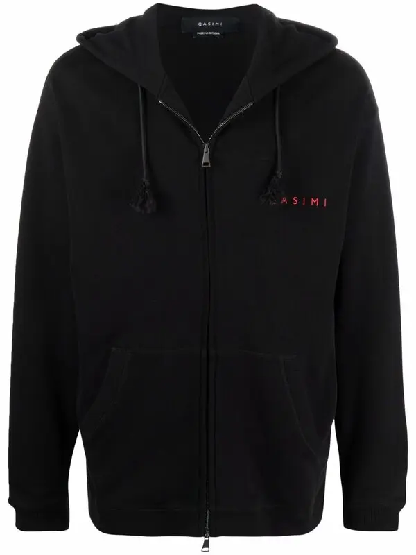 QASIMI Embroidered Logo Slogan Hoodie