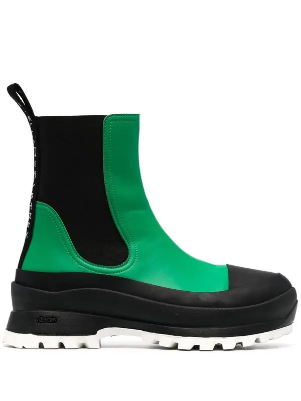 Stella McCartney Trace Two-tone Ankle Boots - Green