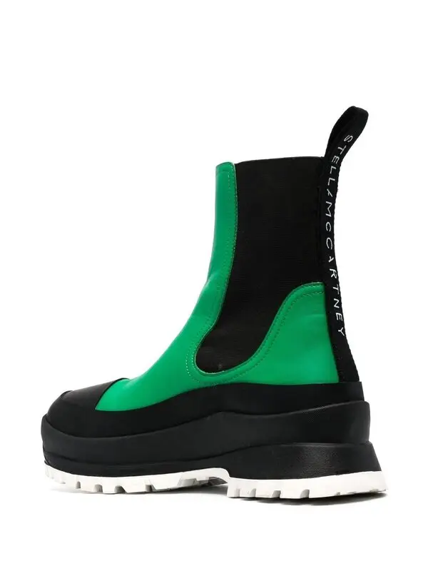 Stella McCartney Trace Two-tone Ankle Boots - Green