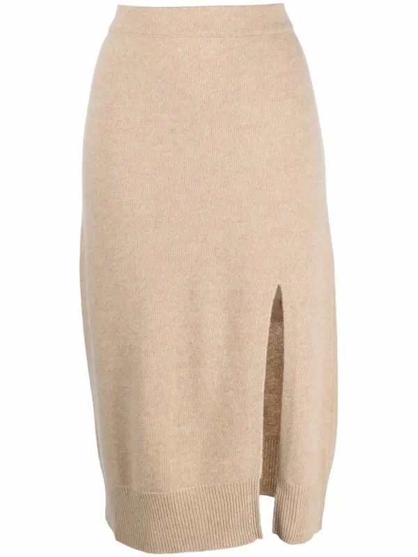 Lorena Antoniazzi Straight-leg Knitted Skirt - Neutrals