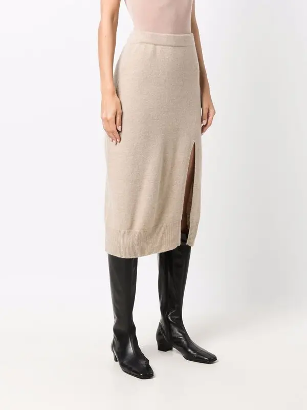 Lorena Antoniazzi Straight-leg Knitted Skirt - Neutrals