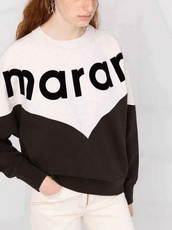 MARANT ETOILE Logo-embroidered Sweatshirt - Black