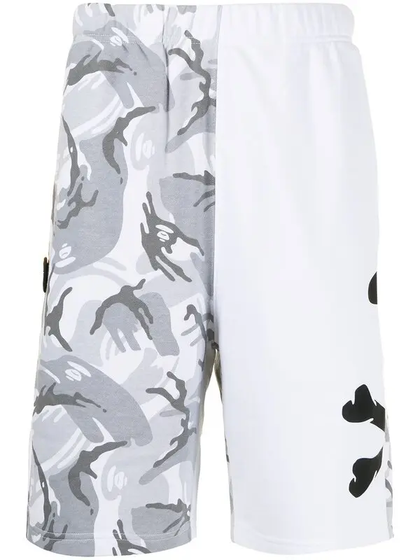 AAPE BY *A BATHING APE Moonface Camouflage-print Shorts