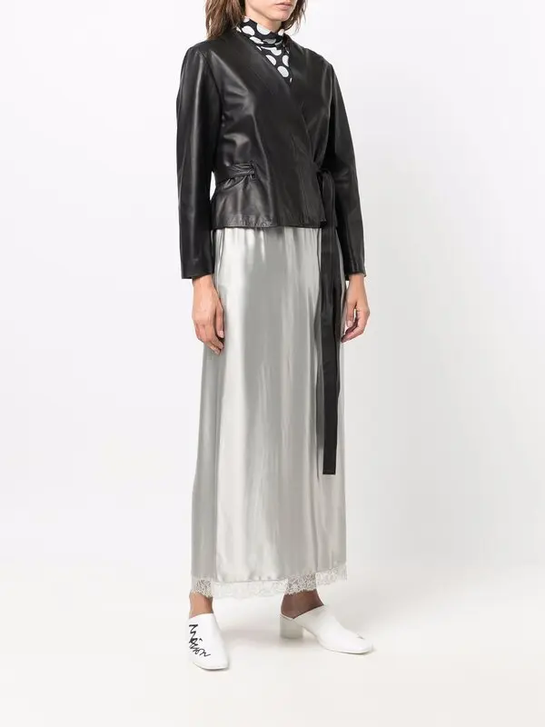 MAISON MARGIELA Wrap-style Leather Jacket