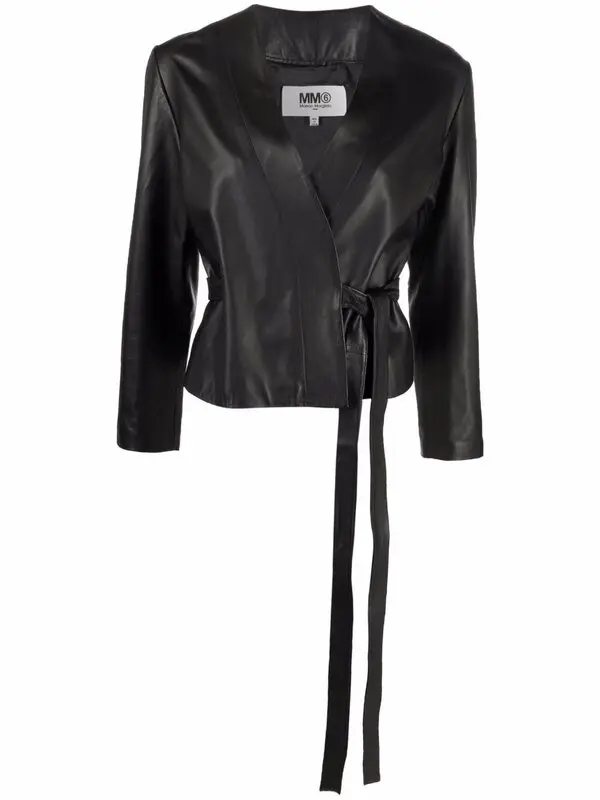 MAISON MARGIELA Wrap-style Leather Jacket